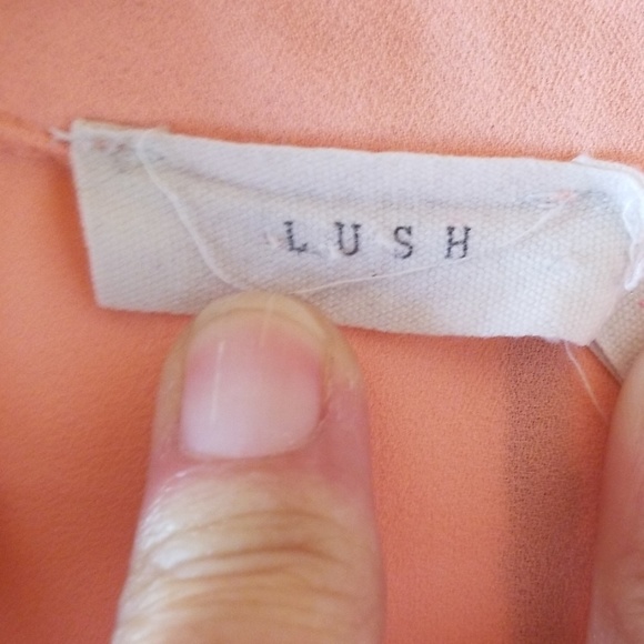Lush | Tops | Lush Blouse Sheer Peach | Poshmark